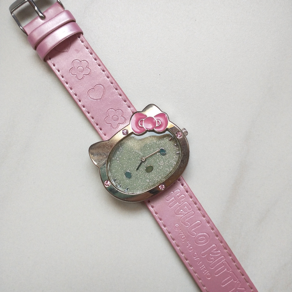 Hello Kitty Pink Glitter Watch - Gem